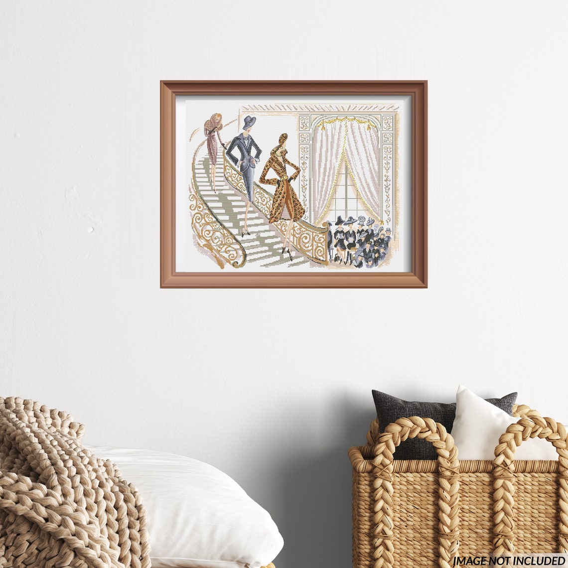 Elegant Ladies Cross Stitch Pattern, Fashion Show Embroidery Chart ...
