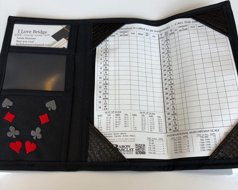 Bridge Convention Card Holders.....custom Made....you Can Choose Fabric ...