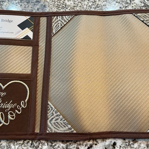 Bridge Convention Card Holders.....custom Made....you Can Choose Fabric ...