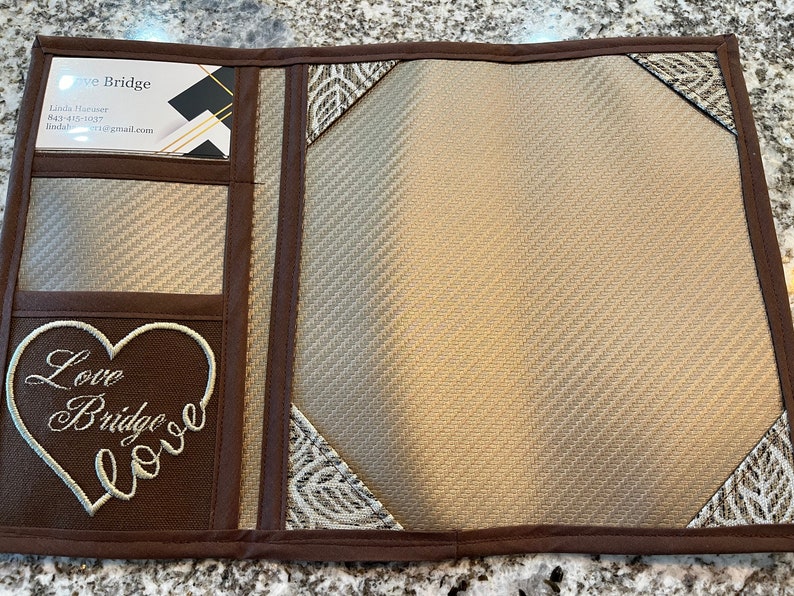 Bridge Convention Card Holders.....custom Made....you Can Choose Fabric ...
