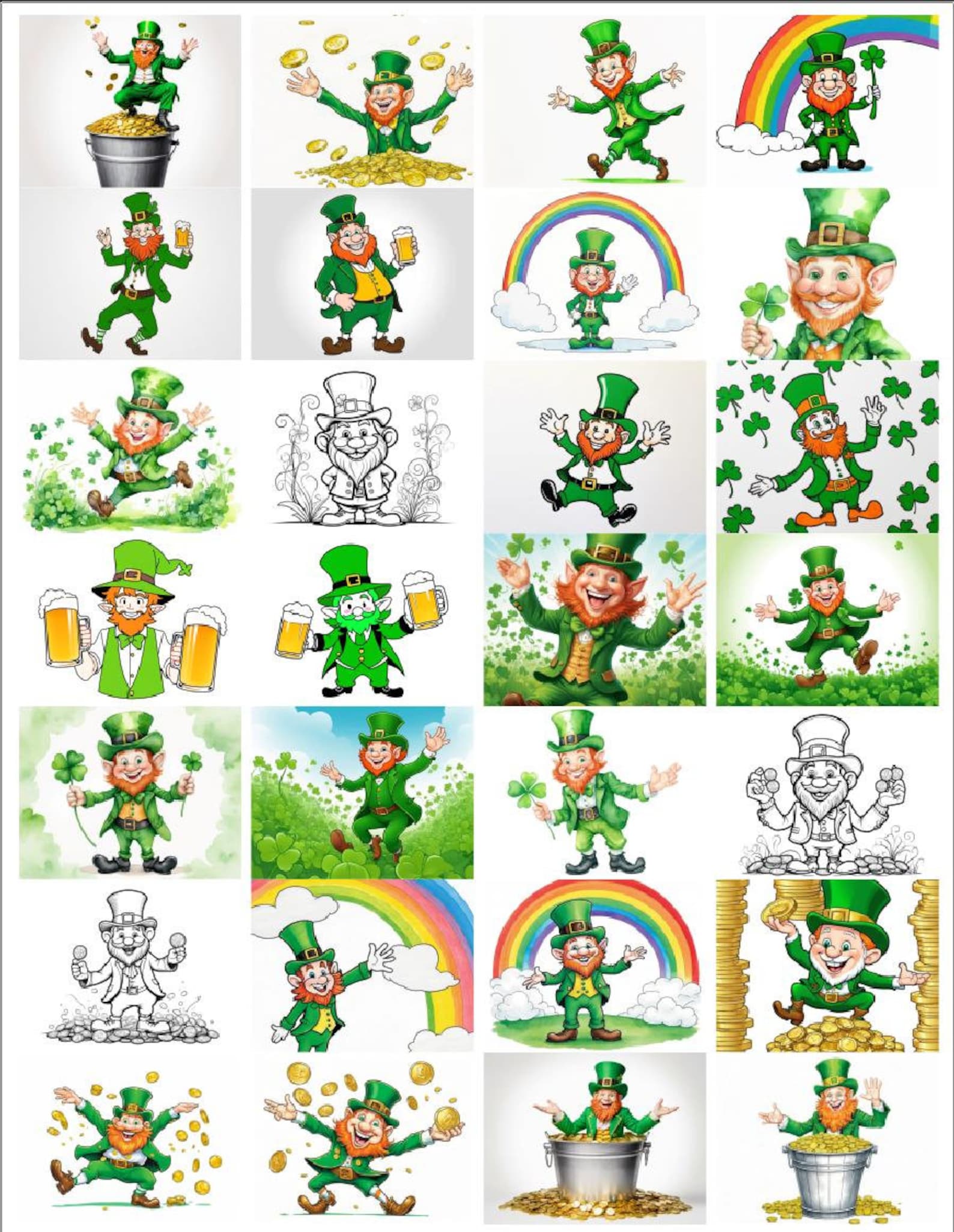 St. Patricks Day Leprechaun Clip Art. Stickers, Clip Art, Stationary ...
