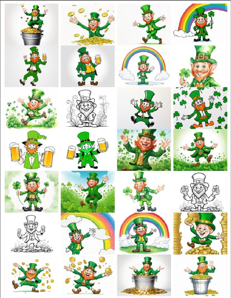 St. Patricks Day Leprechaun Clip Art. Stickers, Clip Art, Stationary ...