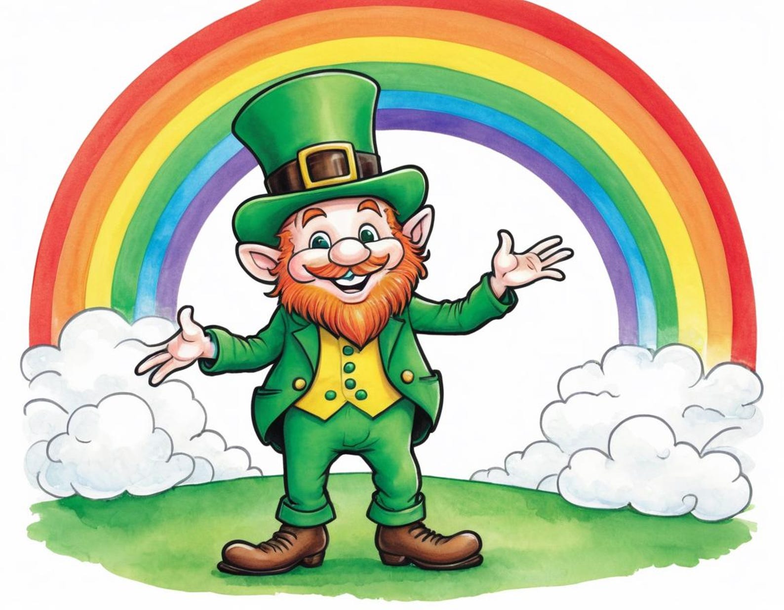 St. Patricks Day Leprechaun Clip Art. Stickers, Clip Art, Stationary ...