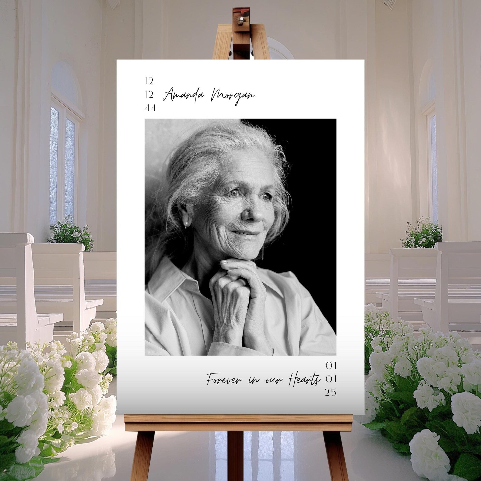Minimal Editable Funeral Welcome Sign, Celebration of Life Decoration ...