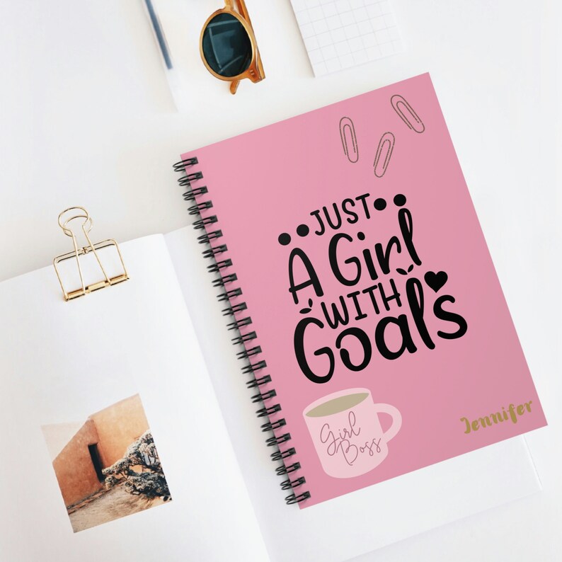 Just A Girl With Goals Personalized Notebook/journal, Girl Boss Journal ...