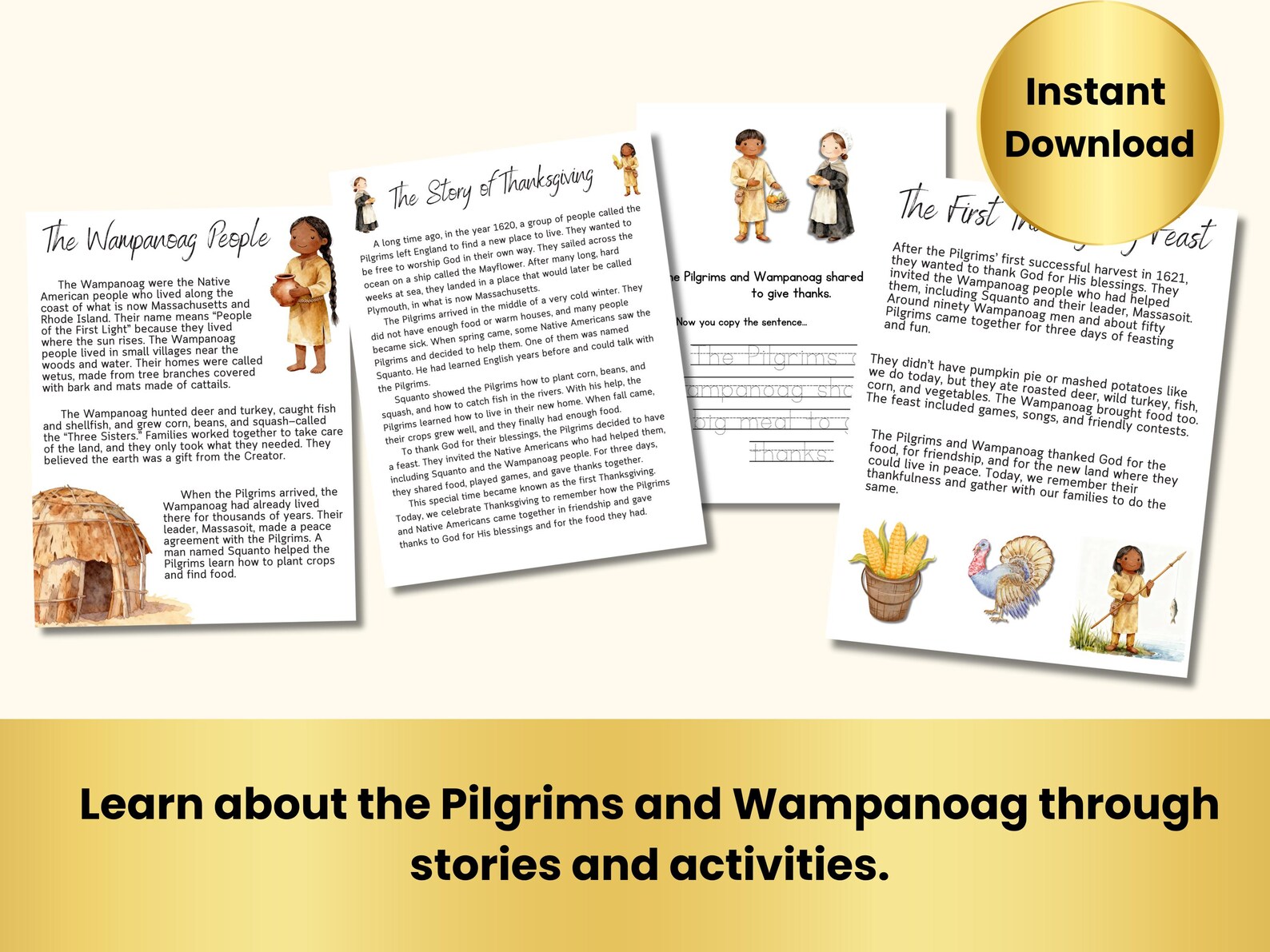 Thanksgiving Story Unit Study for Preschool–2nd Grade | Gentle ...