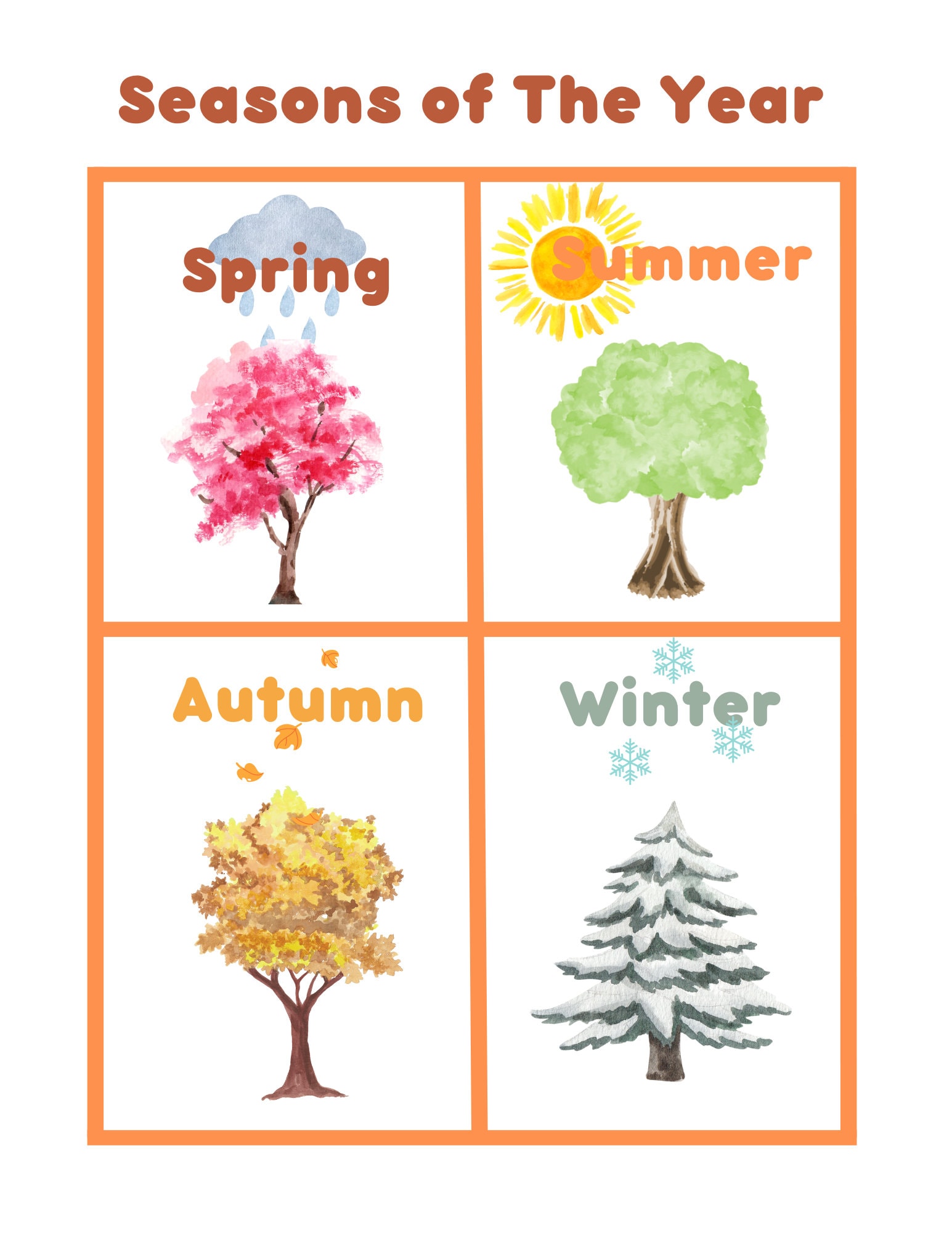 Printable Days of the Week, Months, Seasons. Montessori Wall Art ...