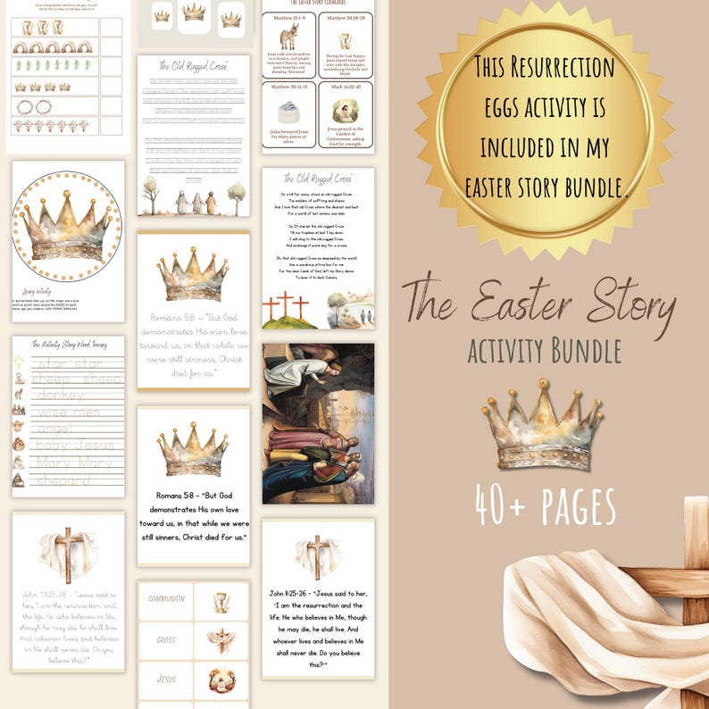 Resurrection Eggs, Easter Hunt Printables, the Easter Story, Holy Week ...