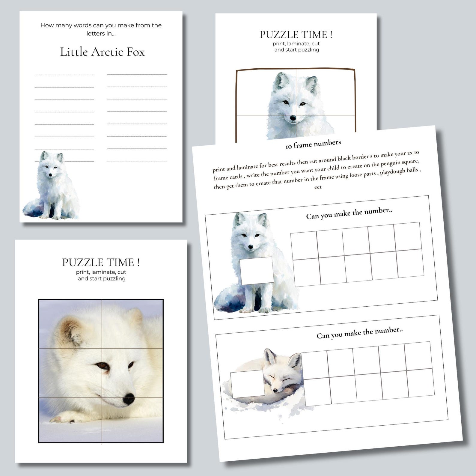 Arctic Fox Mini Unit Study | Arctic Animals Homeschool | Winter ...