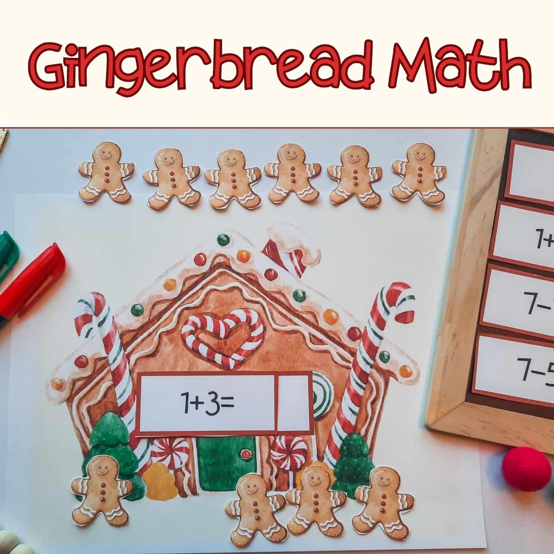 Gingerbread Math Activity for Preschool, Kindergarten, and Elementary ...