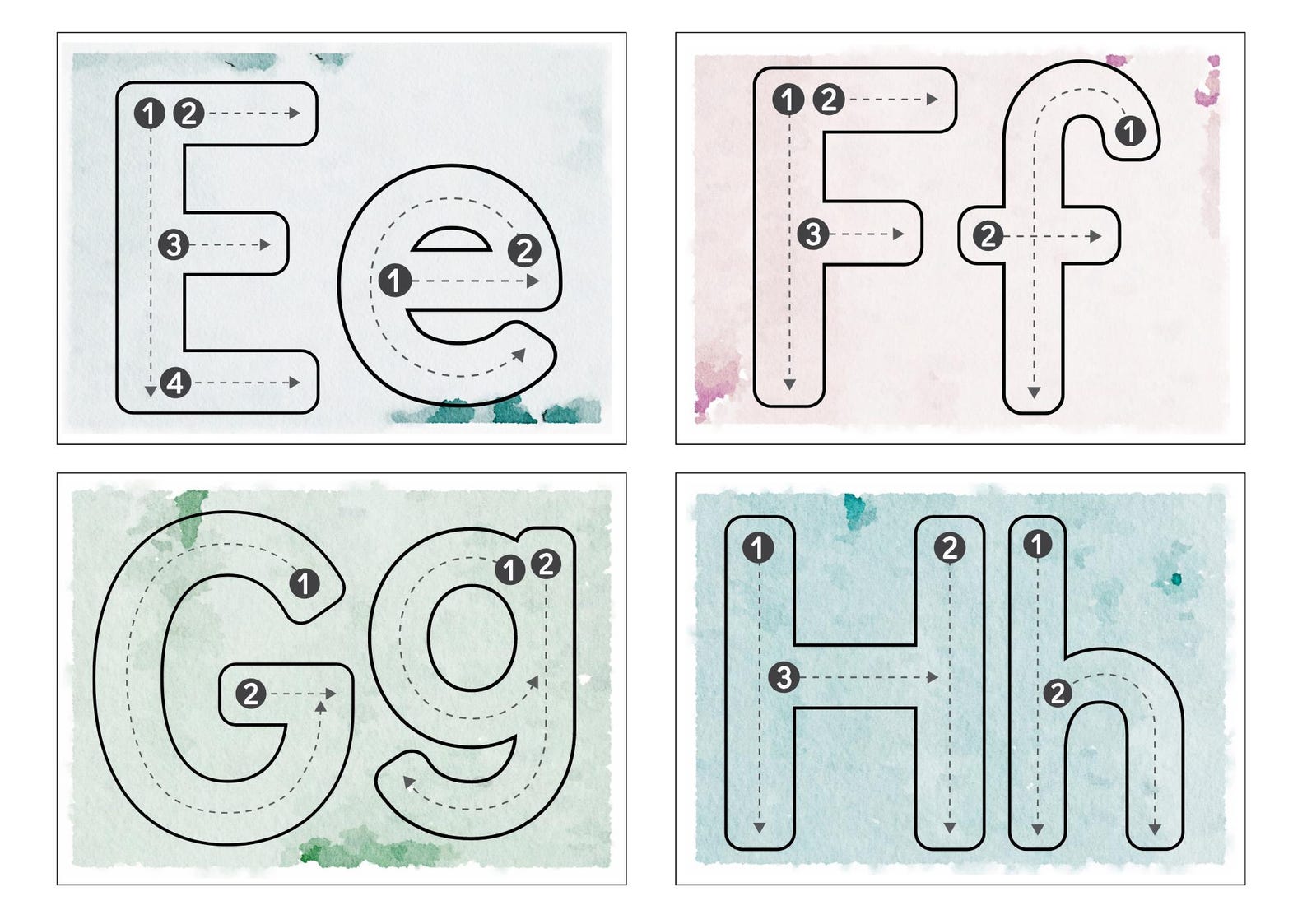 Alphabet Tracing Mat Cards, Printable Homeschool Activities for Early ...
