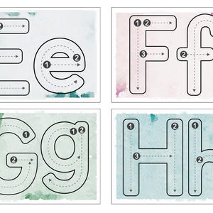 Alphabet Tracing Mat Cards, Printable Homeschool Activities for Early ...