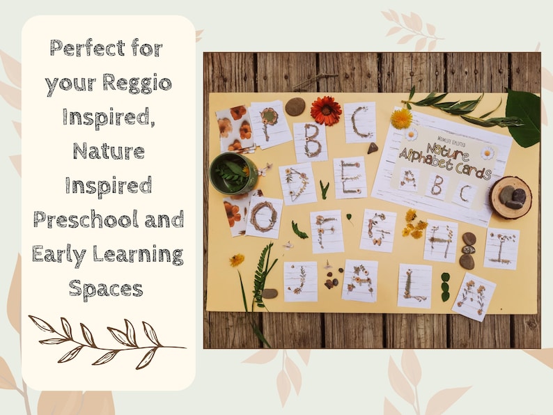 Nature Alphabet Printable, Reggio Emilia Alphabet, Loose Parts Alphabet ...
