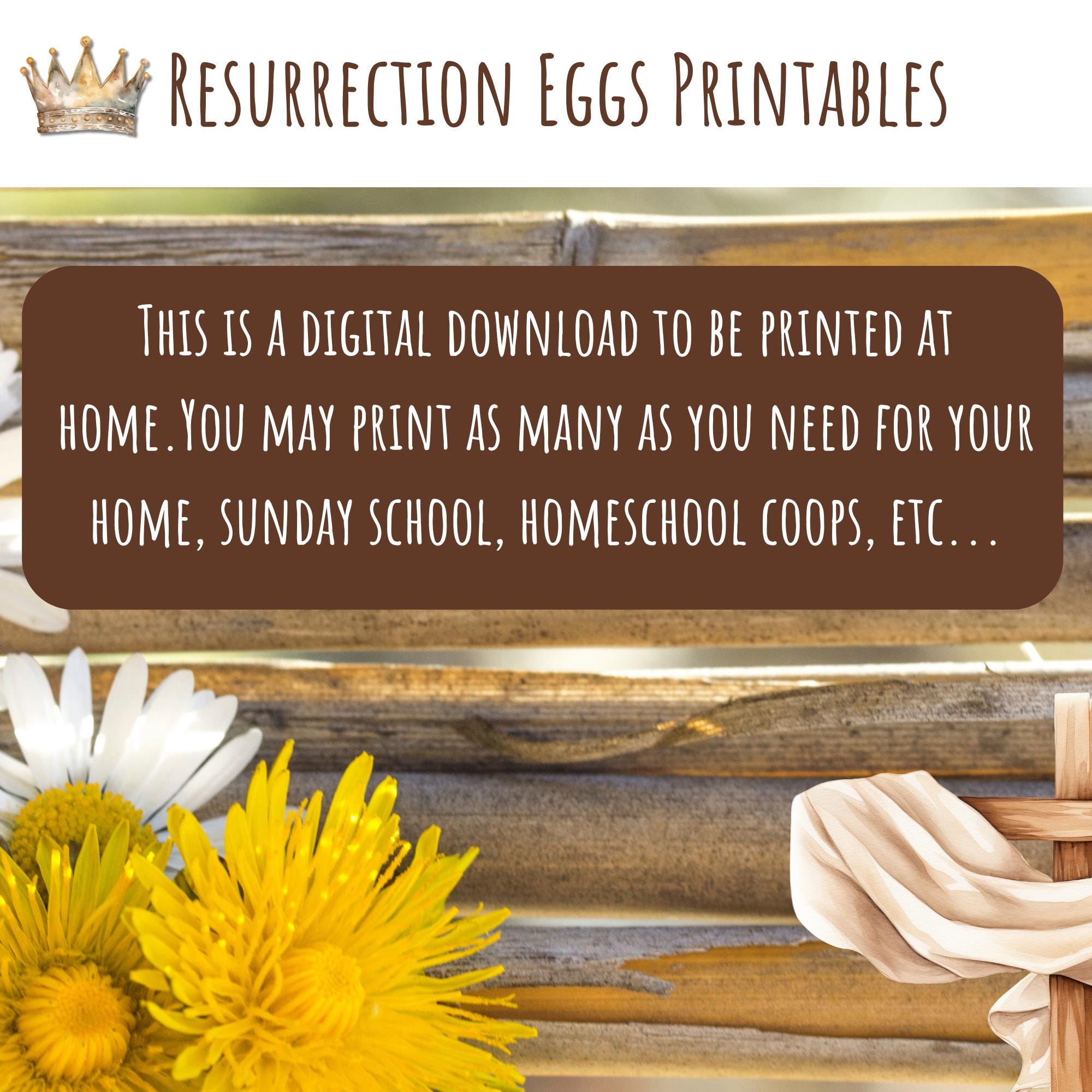 Resurrection Eggs, Easter Hunt Printables, the Easter Story, Holy Week ...