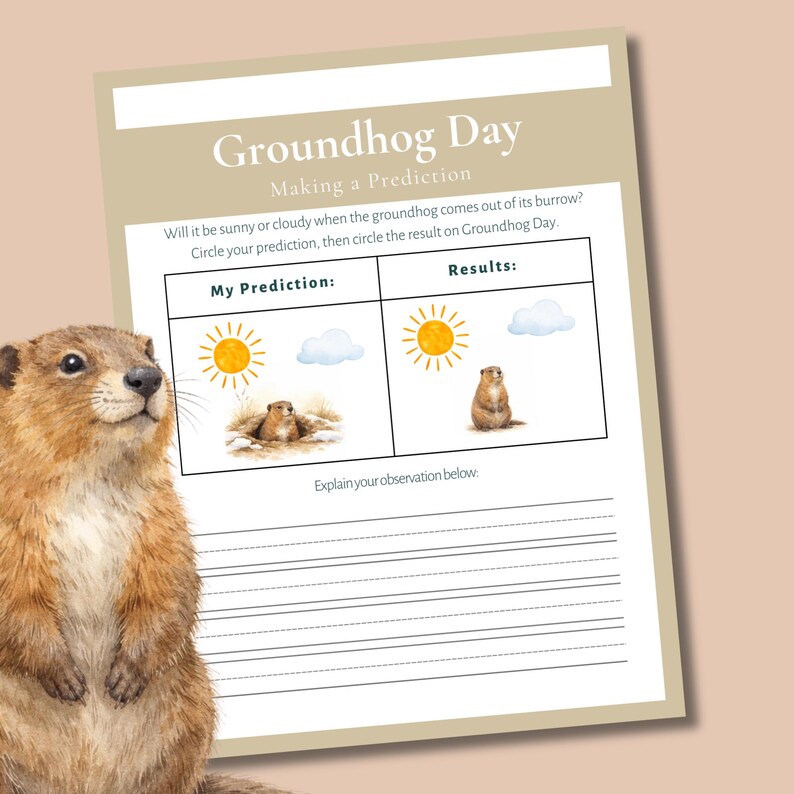 Groundhog Day Mini Unit Study | Preschool–early Elementary | 15 Pages ...