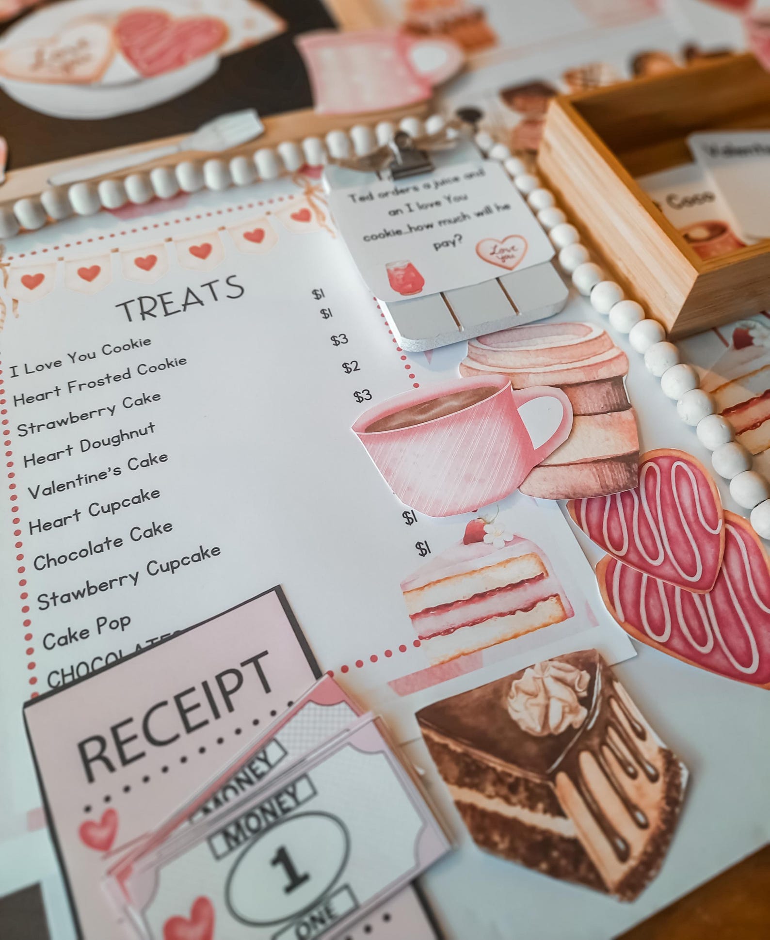 Valentine's Dramatic Play Pretend Cafe and Coffee Shop, Preschool ...