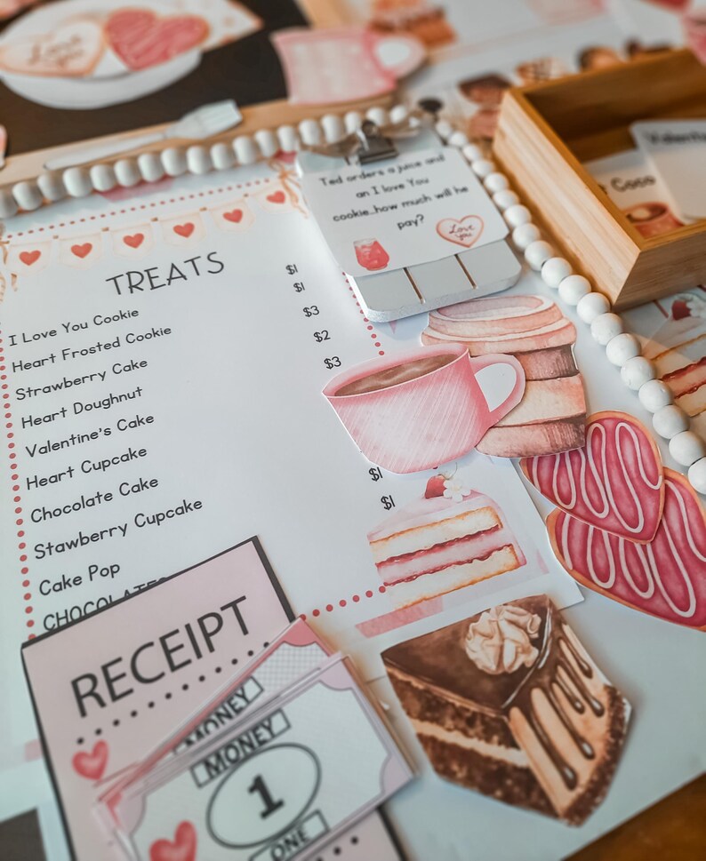Valentine's Dramatic Play Pretend Cafe and Coffee Shop, Preschool ...