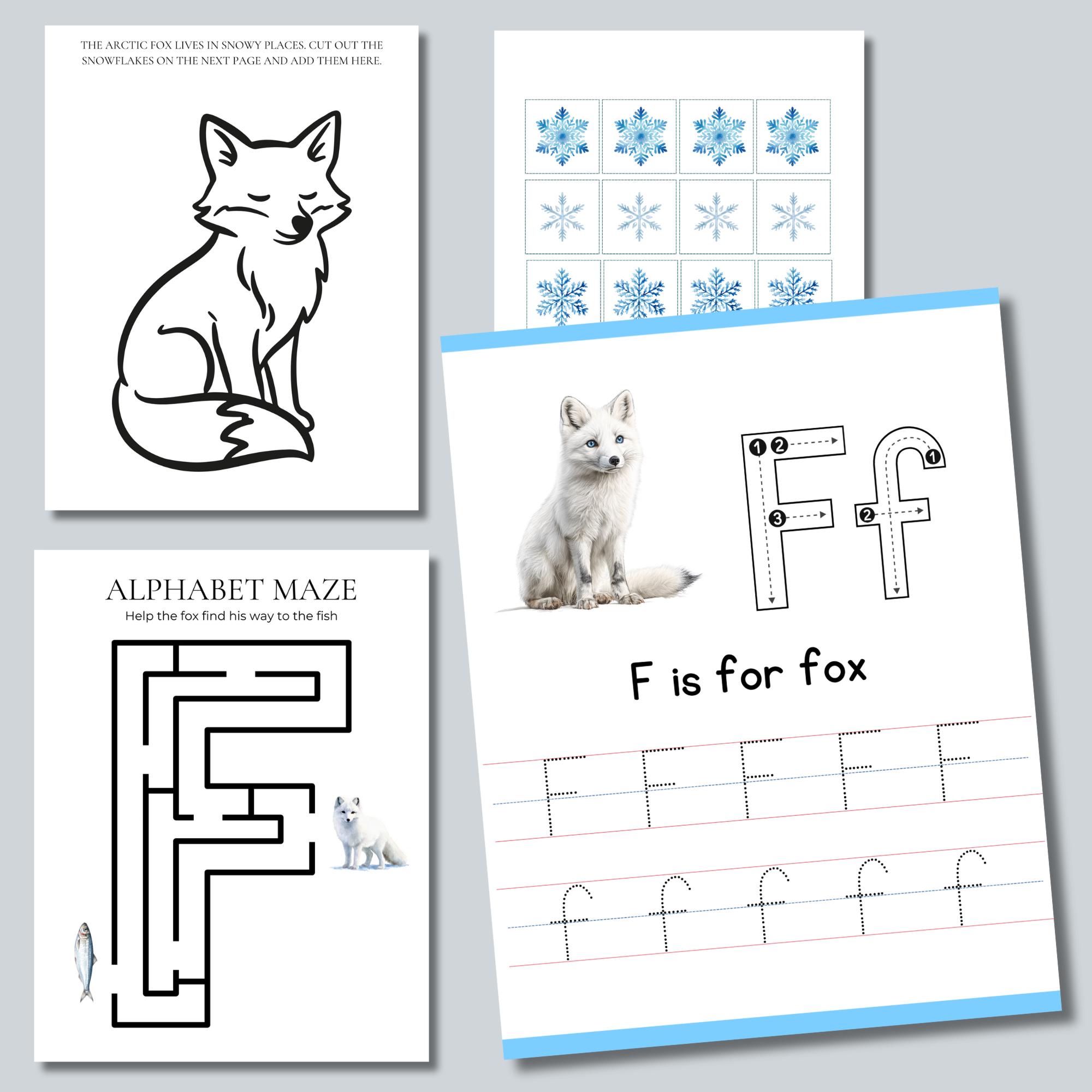 Arctic Fox Mini Unit Study | Arctic Animals Homeschool | Winter ...