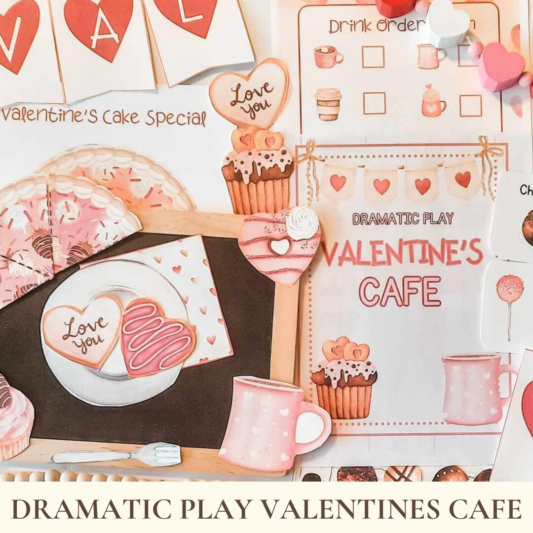 Valentine’s Day Pretend Play Cafe | Preschool Dramatic Play Coffee Shop ...