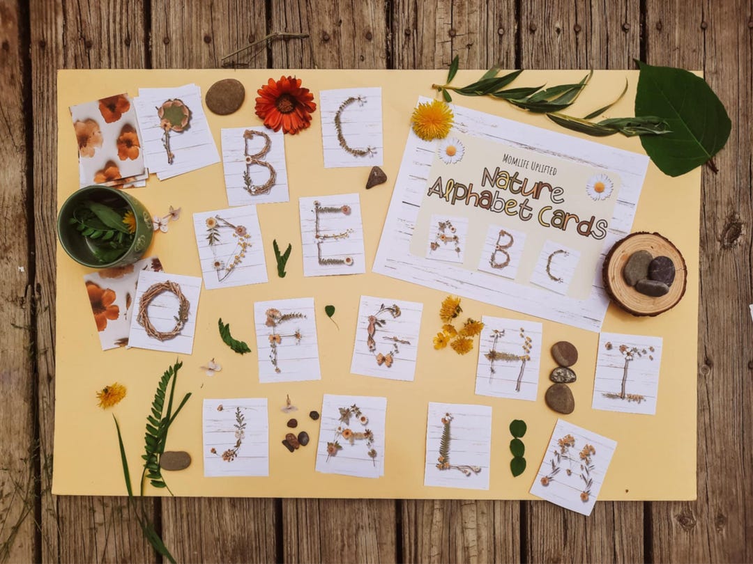 Nature Alphabet Printable, Reggio Emilia Alphabet, Loose Parts Alphabet ...