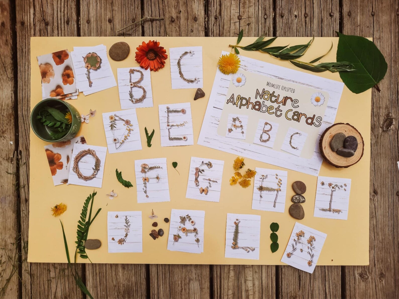 Nature Alphabet Printable, Reggio Emilia Alphabet, Loose Parts Alphabet ...