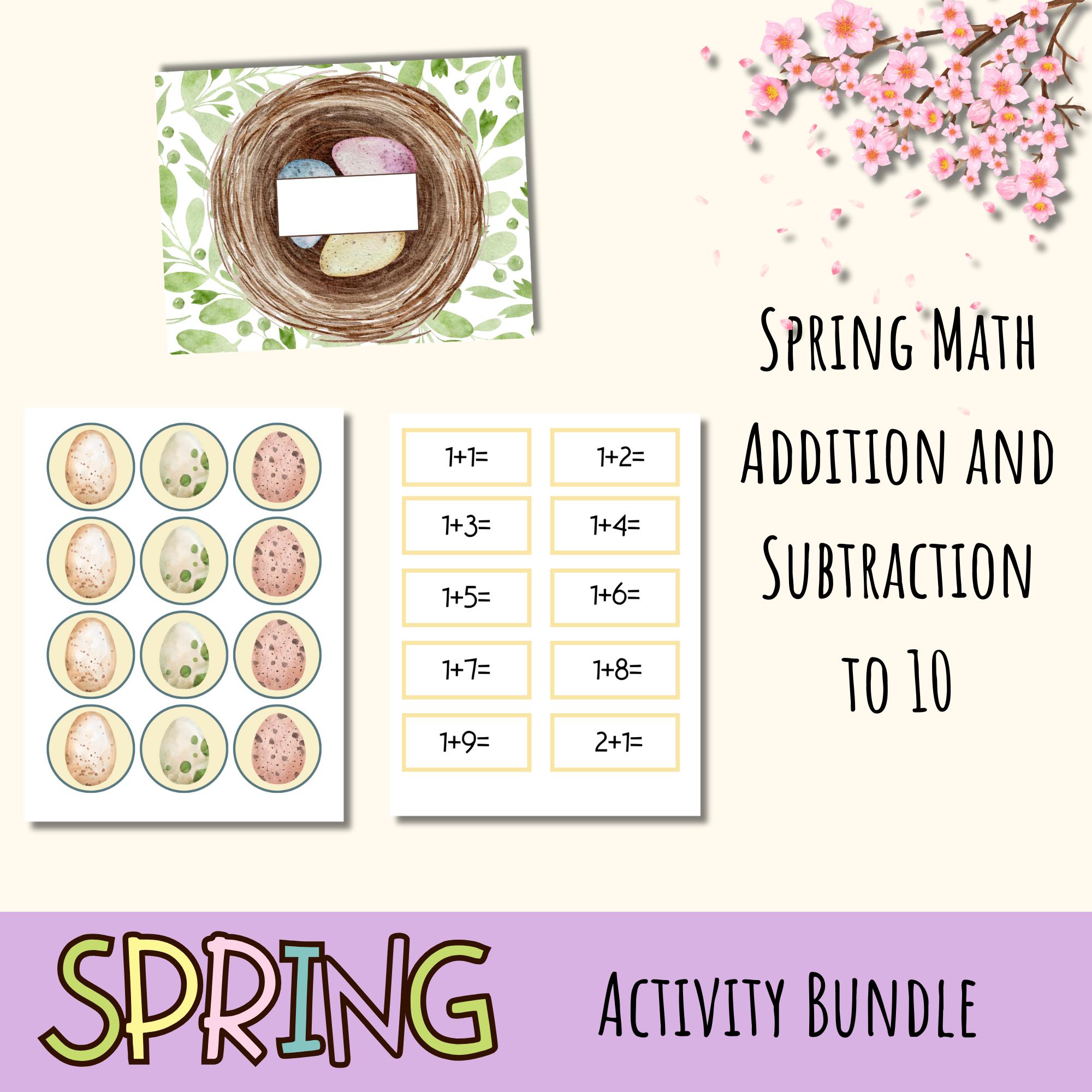 Spring Printable Activity Bundle for Kids, Spring Morning Basket ...