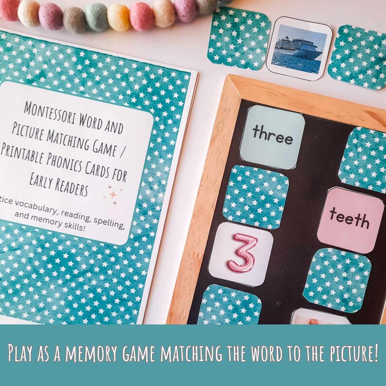 Montessori Matching Cards, Phonics Game - Etsy