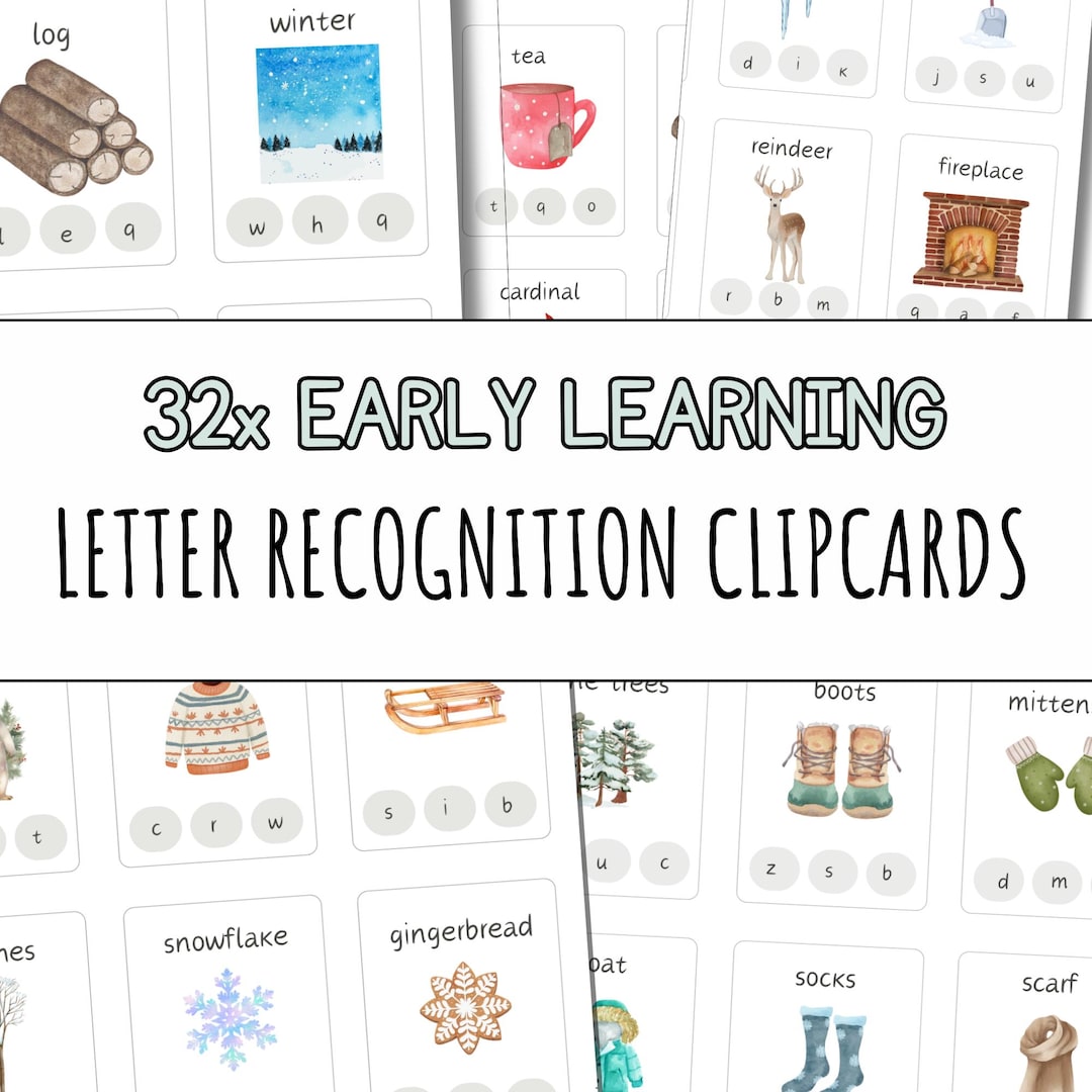 Early Learning Letter Recognition Winter Preschool Activities - Etsy