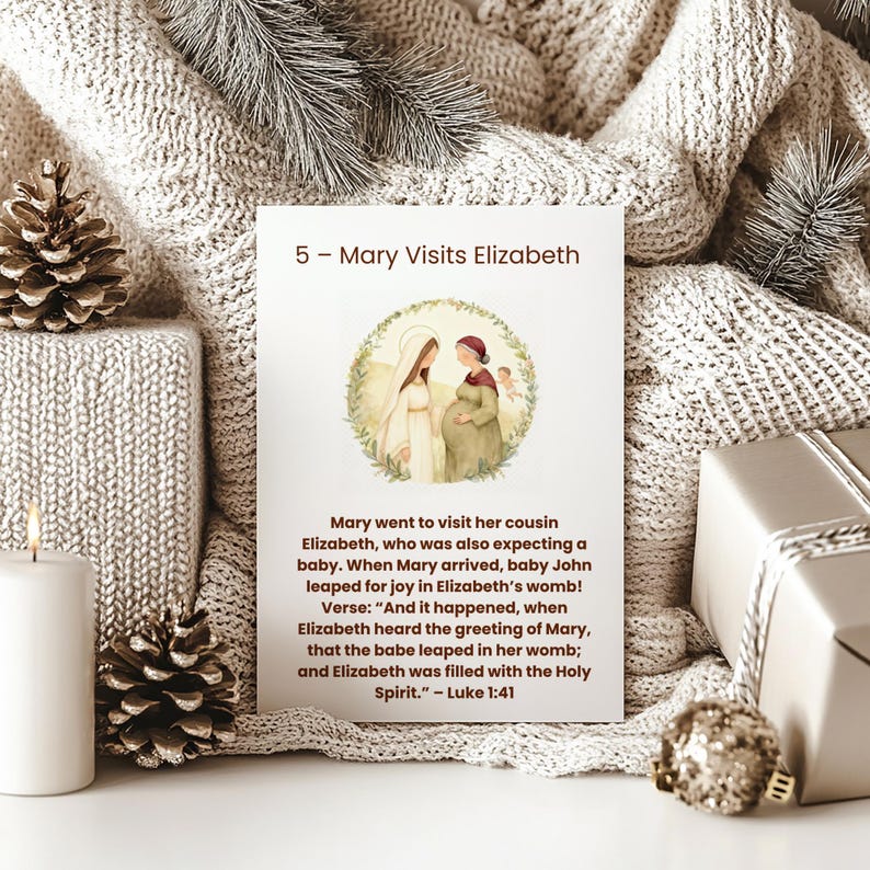 25 Nativity Story Cards With Bible Verses • Christian Christmas ...