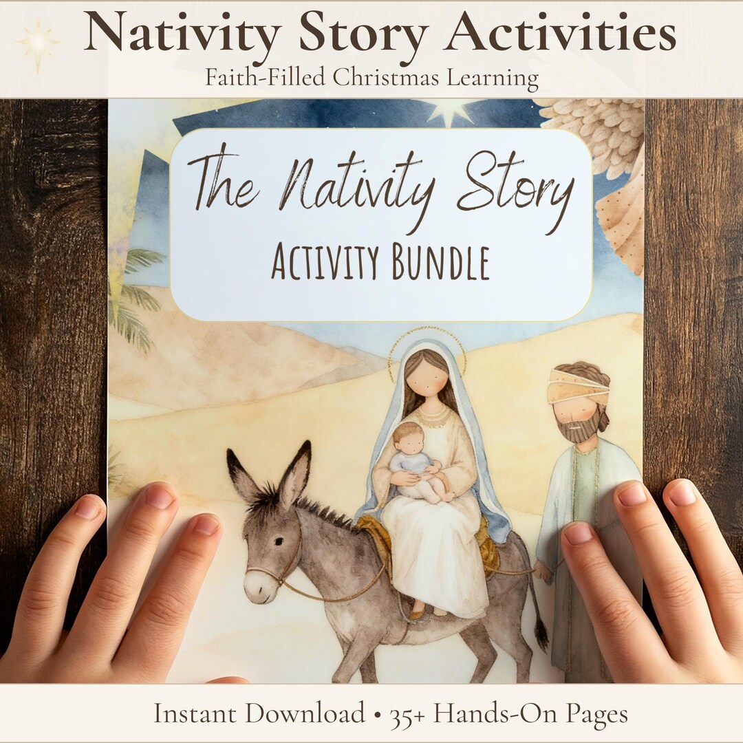 Birth of Jesus Nativity Story Worksheets & Activities – Bible Lessons ...