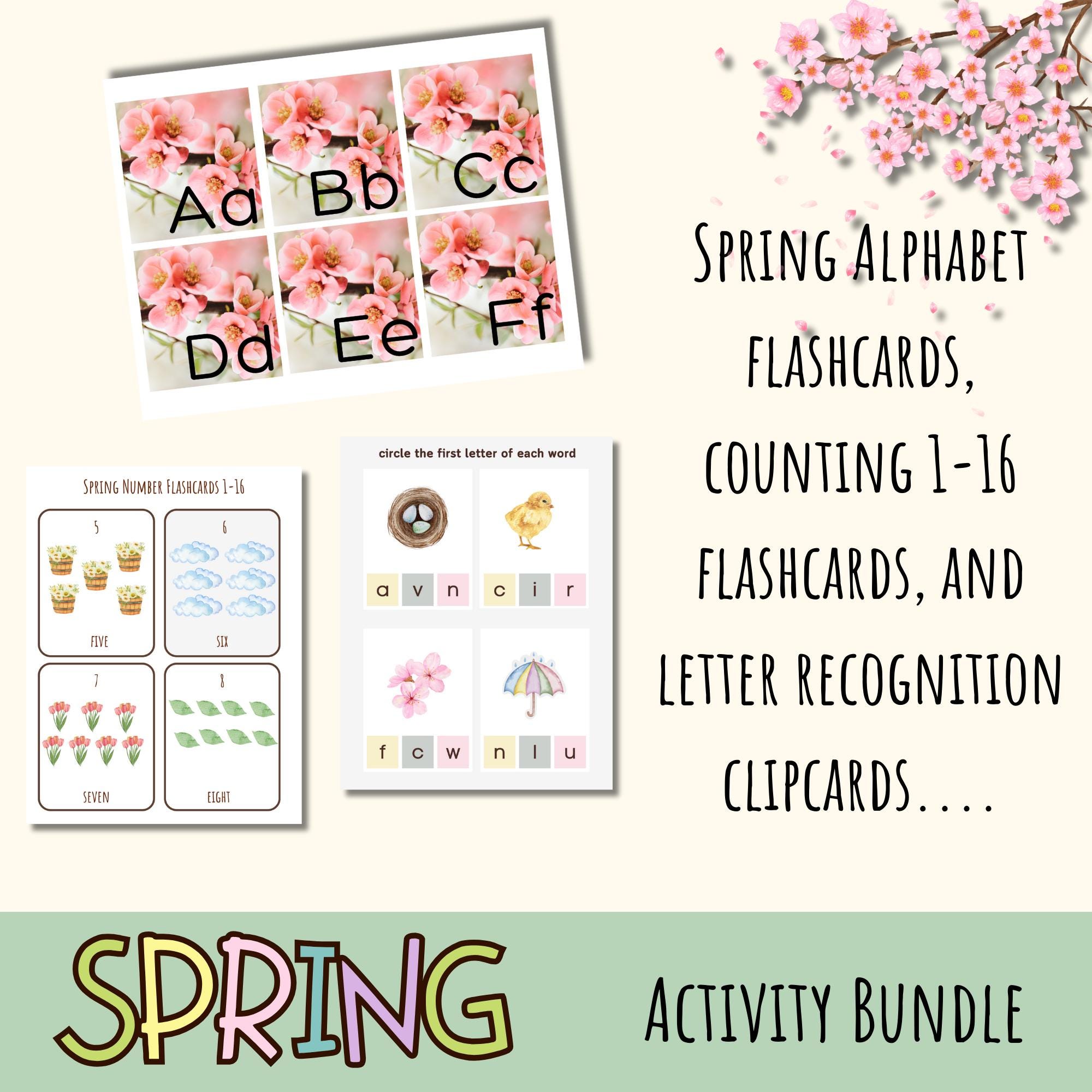 Spring Printable Activity Bundle for Kids, Spring Morning Basket ...