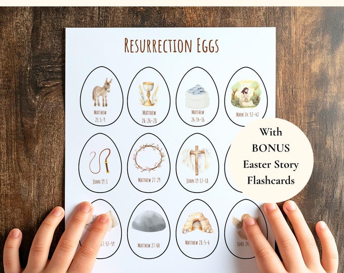 Resurrection Eggs, Easter Bible Games, Resurrection Eggs Printable ...