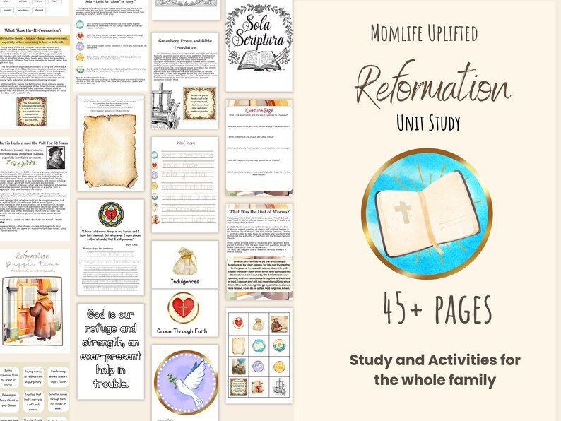 Reformation Day Printable Pack – Martin Luther, 95 Theses, Five Solas ...