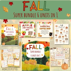 Fall Printables, Homeschool Activity, Mega Bundle, Fall Bucket List ...