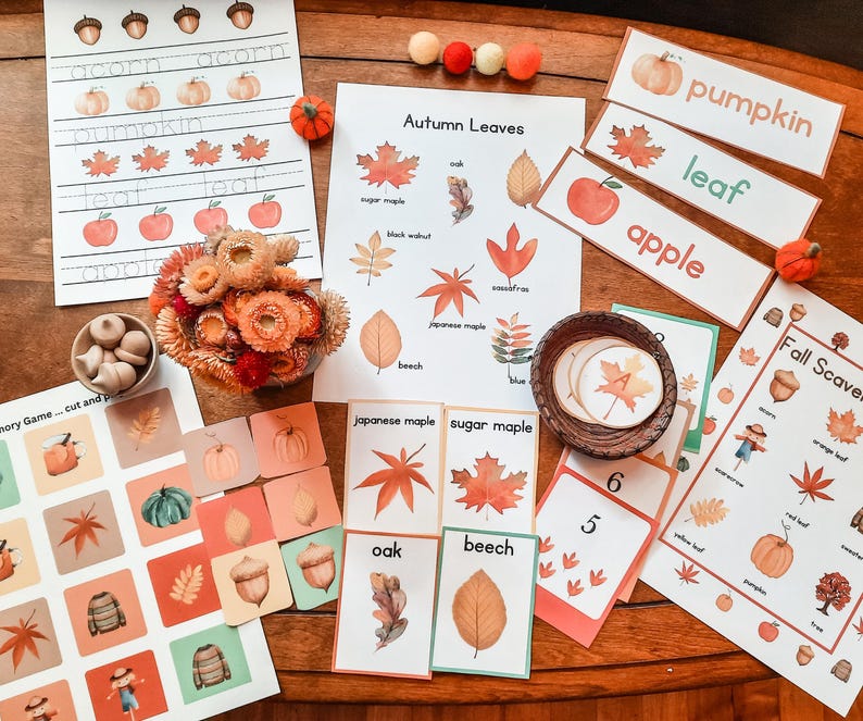 Printable Fall Activity Fall Early Learning Activities Montessori ...