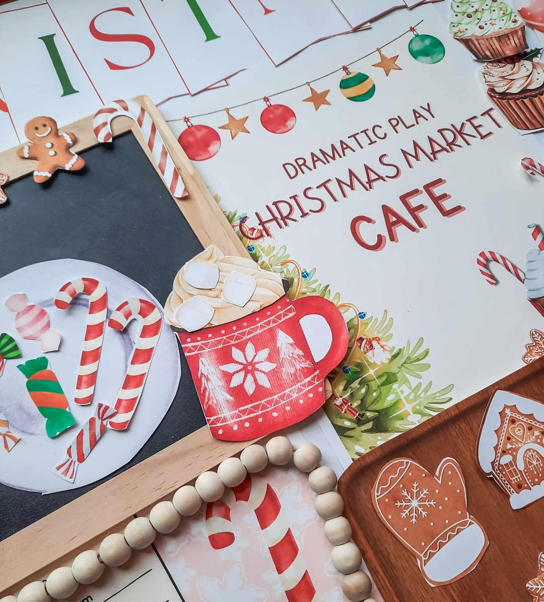 Christmas Preschool Activities, Dramatic Play Cafe, Holiday Role Play ...