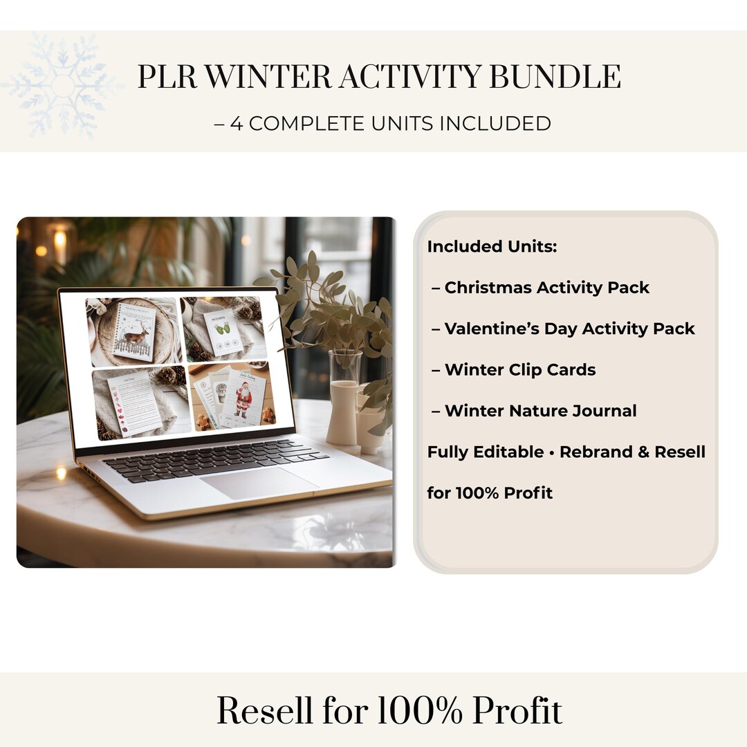 PLR Winter Activity Bundle • Christmas Pack • Valentines Pack • Clip ...