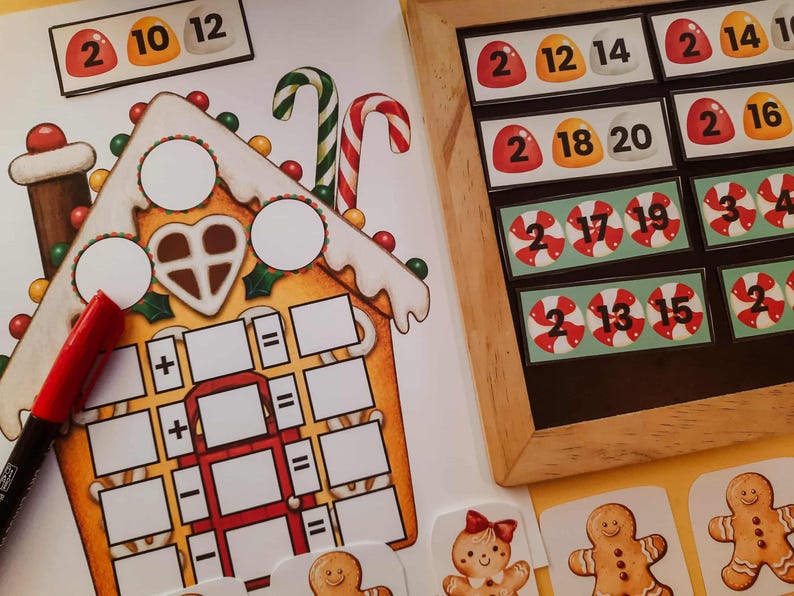 Gingerbread Math Fact Families 1–20 | Early Learning Christmas Math ...