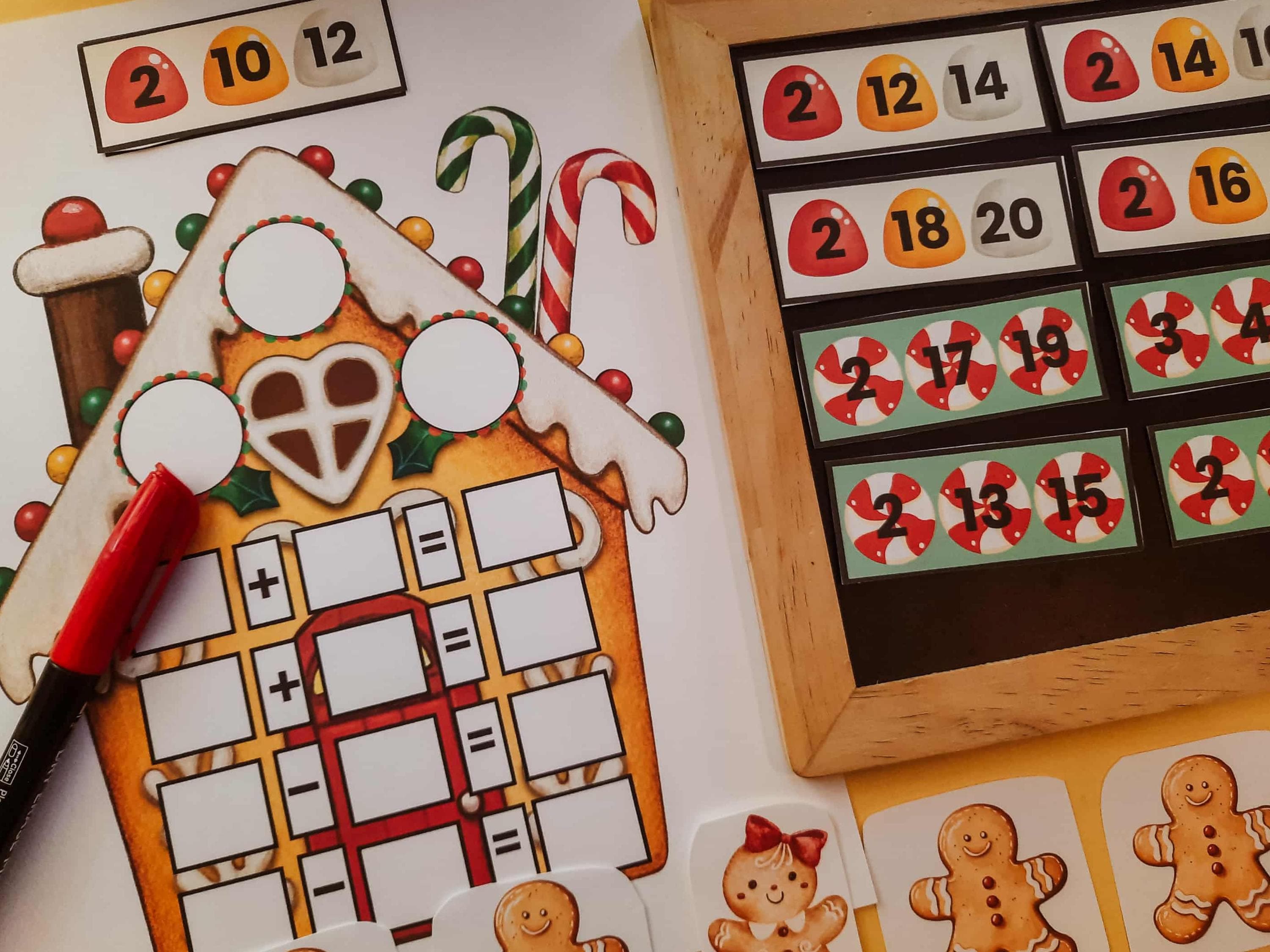 Gingerbread Math Fact Families 1–20 | Early Learning Christmas Math ...