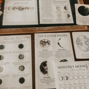 Moon Phases Study and Journal, Nature Study Educational Resources - Etsy