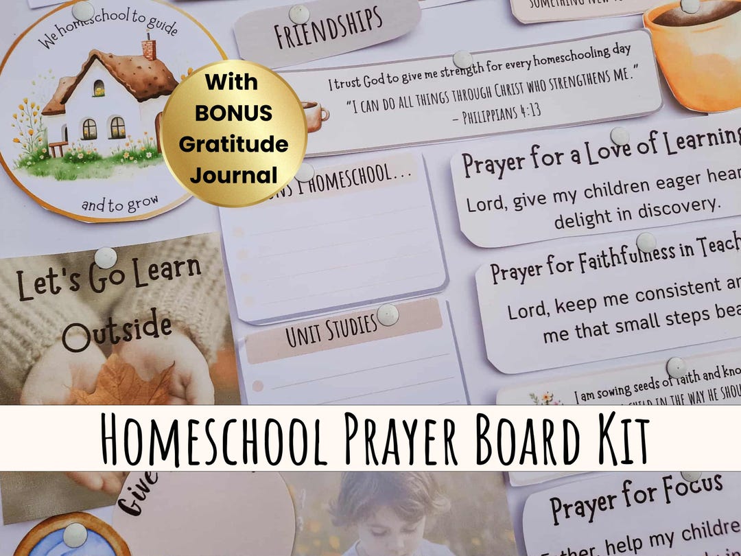 Homeschool Vision Board, Prayer Board Kit for Homeschool Moms - Etsy