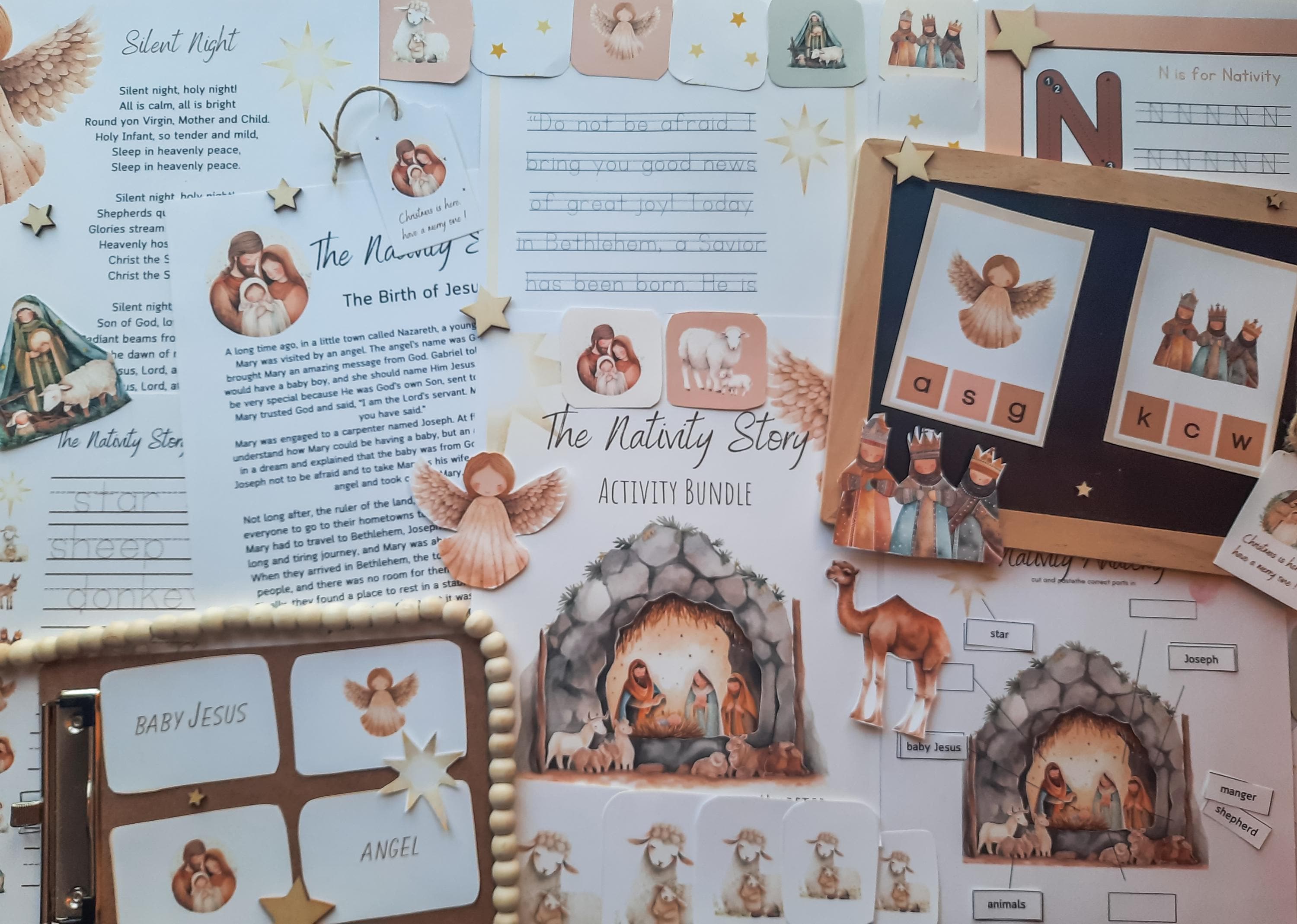 Nativity Story Activities for Preschool Kindergarten and Elementary - Etsy