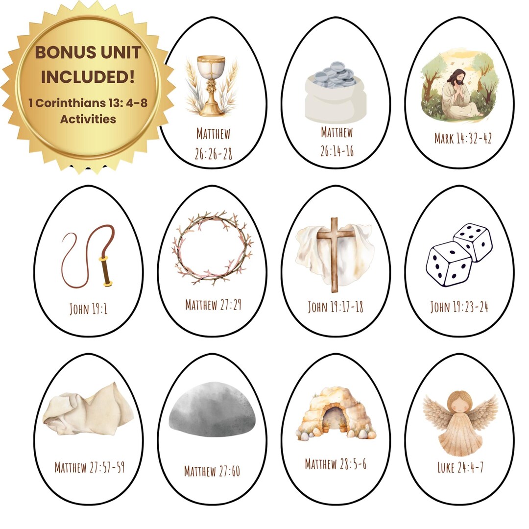 Holy Week Games, Resurrection Eggs, Easter Hunt Printables, the Easter ...