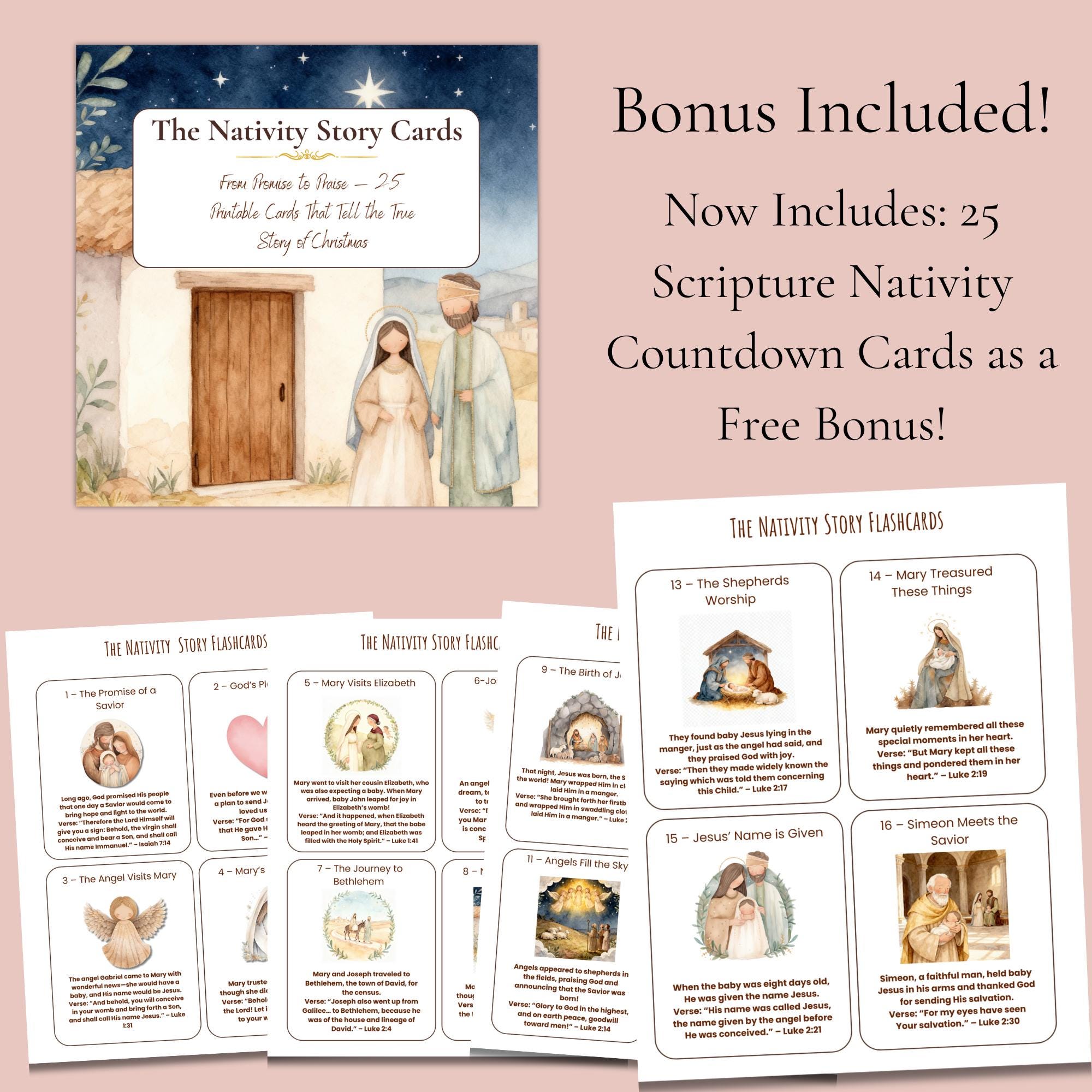 Nativity Story Activity Bundle – Christian Christmas Unit Study for ...