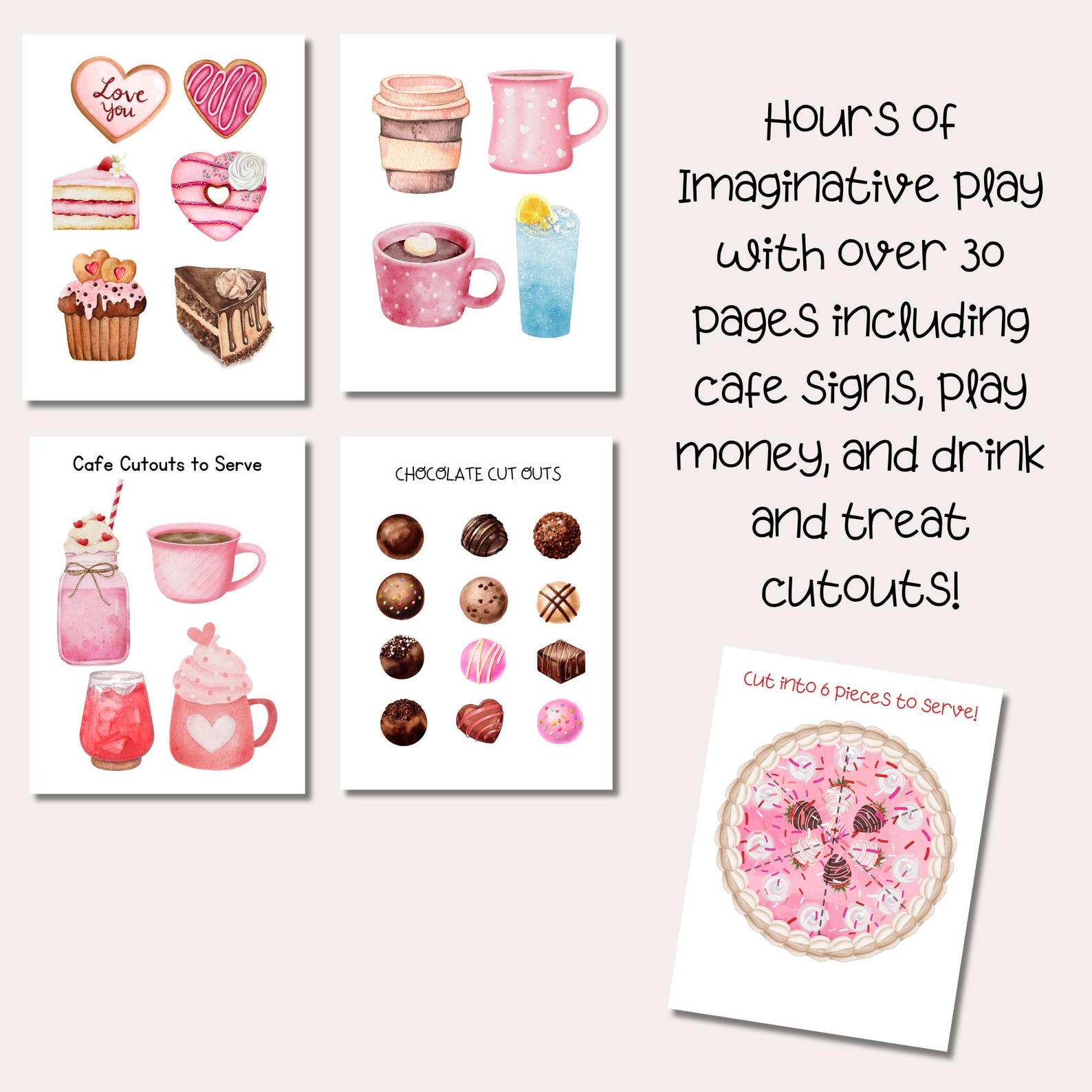 Valentine's Dramatic Play Pretend Cafe and Coffee Shop, Preschool ...