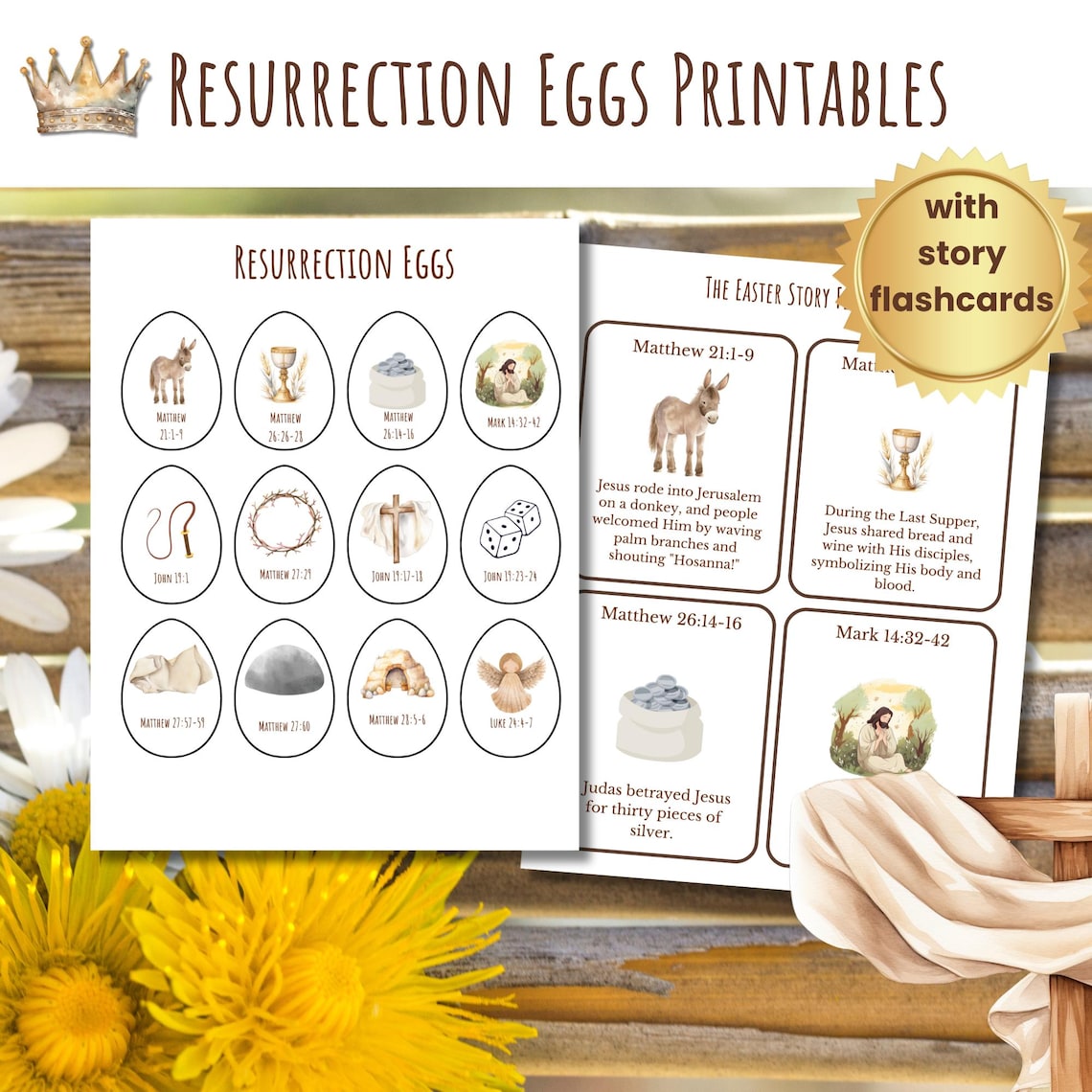 Resurrection Eggs, Easter Hunt Printables, the Easter Story, Holy Week ...
