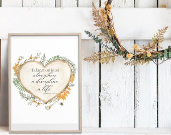 Charlotte Mason Quote Poster Homeschool Wall Art - Etsy