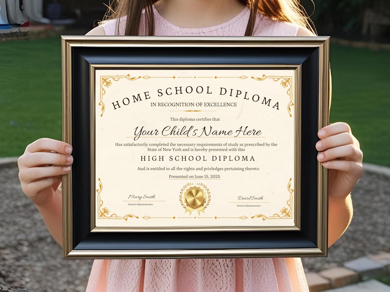 Home School Diploma, Printable Home School High School Graduation ...
