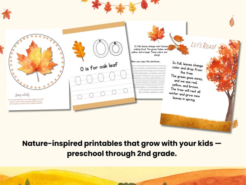 Autumn Leaves Early Learning Pack – Fall Preschool Activities, Autumn ...