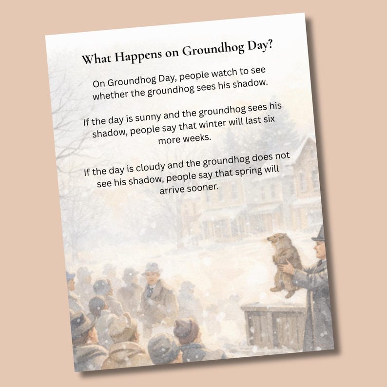 Groundhog Day Mini Unit Study | Preschool–early Elementary | 15 Pages ...